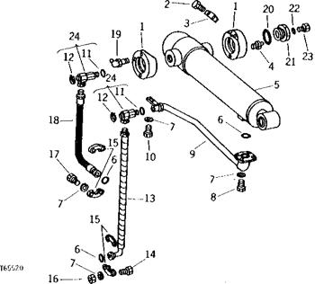 China AT28147 Elbow Fitting Deere parts 844, 644B, 646, 644C, 646C, 644A for sale