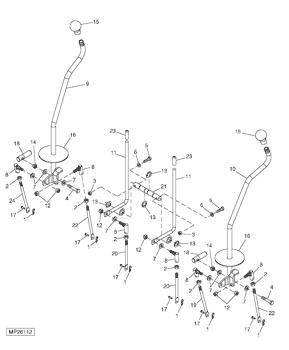 China AM1924T Ball Joint Deere parts 544E, 401D, 315C, 690CR, 210LE, 315CH, 110, 644E, 482C, 310C, 210C for sale