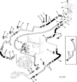 China AT61781 Oil Line Deere parts 544C, 644C, 646C, 444C for sale