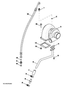 China R104536 Hose Deere parts CD30290DF, 120D, 2755, 200DLC, 2355, 605C, 344J, 210G, 2750, 324H for sale