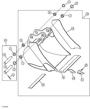 China AT192262 Kit Deere parts 500A, 510B, 93, 9300, 610B, 9300G, 350C, 450C, 315C, 210C, 500, 555, 300D, 9500, 544B, 410, 410B, 410C, 550, 310, 410D, 310A, 9400, 310C, 9305, 310E for sale