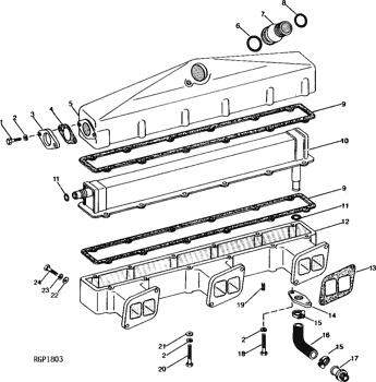 China R50398 Cover Deere parts 644C, 743, 740A, 646C, 740, 770A, 850B, 743A, 770B for sale