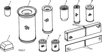 China AR89381 Filter Deere parts 860B, 890A, 644C, 855, 862, 646C, 862B, 762 for sale
