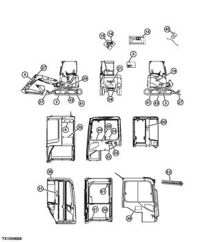 China 3106301 Label Deere parts 35D for sale