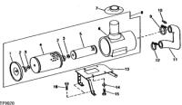 China AT35155 Filter Element Deere parts 570, 555A, 550A, 550, 444D, 555B, 550B, 544, 540D, 455D, 450D, 544D, 455E, 450E, 444, 544C, 544B, 444C, 555 for sale
