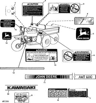 China JD5597 Label Deere parts 4X2, 600 for sale
