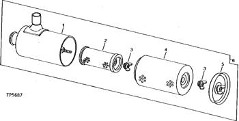 China AT65296 Filter Element Deere parts 410C, 610B, 410D, 315C, 400G, 300D, 415B, 455E, 310C, 450G, 510B, 450E, 410B for sale