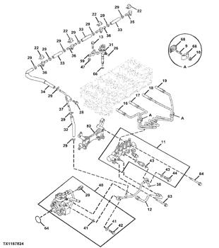 China 0018041300 Hose Deere parts 135G, 135D for sale