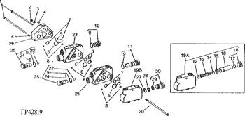 China AU40993 Fitting Deere parts 302A, 300B, 300, 400 for sale