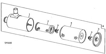 China AT65088 Filter Element Deere parts 410C, 410D, 315C, 300D, 315CH, 415B, 310C, 510B, 410B for sale