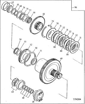 China 0344051 Shaft Deere parts 444E for sale