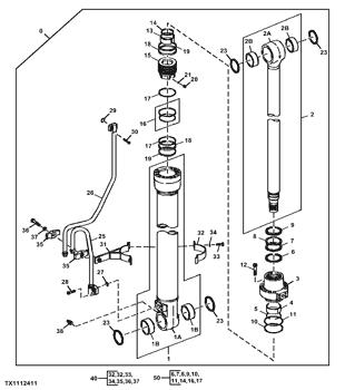 China 0310304 Spacer Deere parts 120D, 135D, 130G for sale
