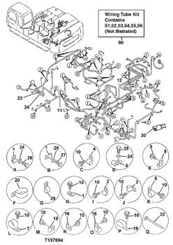 China 0002786 Wiring Harness Deere parts 450LC for sale