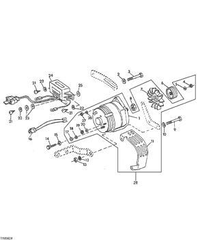 China AT74602 Alternator Deere parts 410C, 610B, 315C, 710B, 482C, 310C, 210C, 510B, 410B for sale
