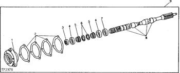 China R69510 Spacer Deere parts 302A, 2755, 302, 401, 401D, 400, 2355, 301A, 401B, 2640, 401C, 300, 301, 2750, 300B for sale