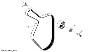 China R123439 V-BELT Deere parts 4.5, 6.8, 260, 670C, 770C for sale