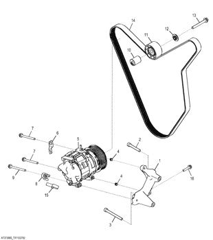 China R135607 V-Belt Deere parts 650K, 770C, 1710D, 605K, 544K, 550K, 444K for sale