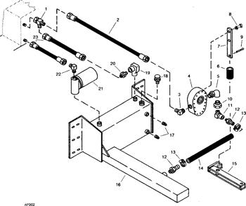 China AT52417 Elbow Fitting Deere parts 750, 850, 610B, 670A, ATTACHMENT, 415B, 770A, 510B, 1550, 410B for sale