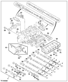 China 0667922 Valve Spool Deere parts 200LC, 230LC, 230LCR, 270LC for sale