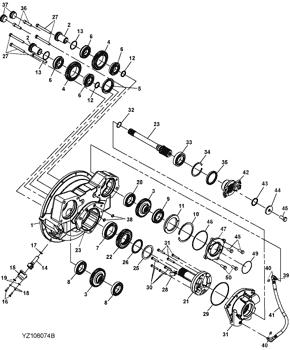 China JD9887 Thrust Bearing Deere parts FR24B, 510B, 1200, 1400, DF180, 610B, 710B, 450G, DF150, 860, 848H, 848HTJ, 860B, 330B, 335C, 430B, 410B, 744E, 435C, RE151971, 530B, FR21B, 535, FR22B for sale