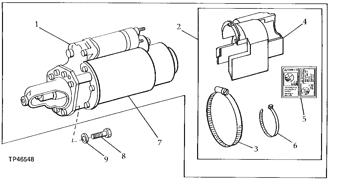 China RE15718 Starter Motor Deere parts 595D, 290D, 490, 590D for sale