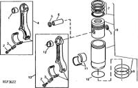 China AR84089 Piston-Liner Kit Deere parts 850, 890, 890A, 992D, 855, 862, 862B, 762, 860B for sale