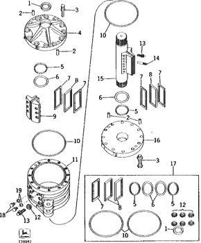 China AU40976 Kit Deere parts 500A, 550, 9500, 350C, 310A, 450C, 544B, 9305, 93, 9300, 555, 500 for sale