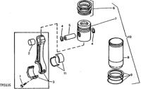 China AR96389 Piston Deere parts 544E, 550A, 670B, 670A, 555A, 643, 495D, 610B, 544C, 440D for sale