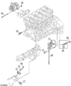 China 8980450273 Starter Motor Deere parts 135G, 135D for sale
