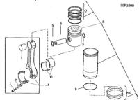 China R41425 Piston Pin Deere parts 690B, 646, 740, 690, 693B, 644A for sale