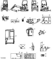 China 4702766 Label Deere parts 50D, 35D, 27D for sale
