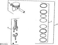 China AM100772 Piston Ring Kit Deere parts 1500 for sale