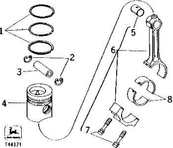 China AT29213 Piston Ring Deere parts 410, 310, 450B for sale