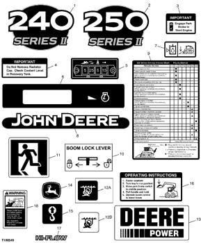 China KV25334 Label Deere parts 240 for sale