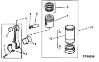 China R56188 Piston Pin Deere parts 2755, 544E, 550A, 643D, 444D, 495D, 544G, 2355, 670B, 610B, 415B, 544C, 555A, 440D, 2750, 643, 540E for sale