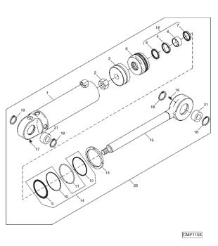China H173019 Back-Up Ring Deere parts 850J, 1312C, 850JR, 850K, 1510C, 750J, 430B for sale