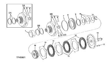China R119327 Ring Deere parts 302A, 302, 480A, 310, 400, 401D, 310A, 401, 480C, 300B, 301A, 401B, 401C, 301, 410, 380, 300, 480 for sale