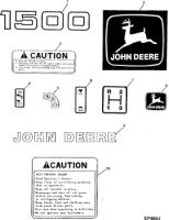 China JD5587 Label Deere parts 24A, 1500, 125 for sale