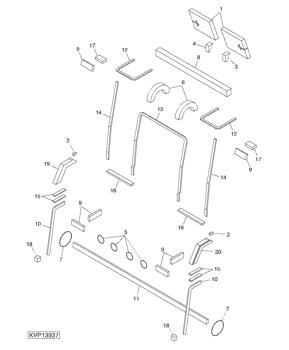 China KV20915 Label Deere parts 280, 240, 260 for sale