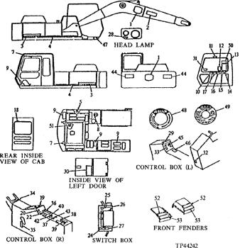 China 2028164 Label Deere parts 595D for sale