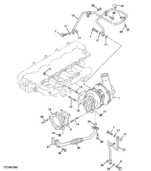 China 8973628390 Turbocharger Deere parts 225DLC, 220DW for sale
