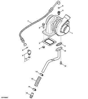 China RE527252 Turbocharger Deere parts 1010D, 810D for sale
