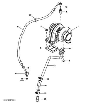 China RE548942 Turbocharger Deere parts 310SK, 315SK, 310K, 210K, 344J, 410K for sale