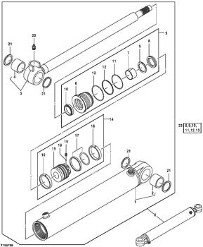 China 0225717 Ring Deere parts 50C, 50ZTS for sale