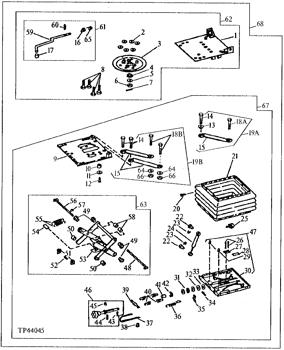 China AT161675 Plate Deere parts 410C, 610B, 410D, 315C, 300D, 690CR, 690D, 310C, 710D, 210C, 510B, 410B for sale