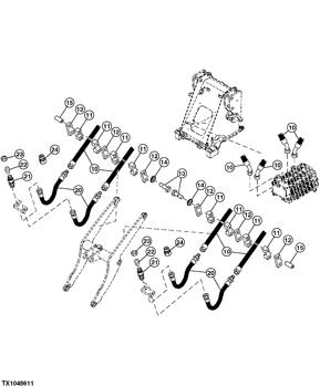 China AT218504 Plate Deere parts 204K, 304K, 605C, 304H, 344K, 344J, 655C, 324H for sale