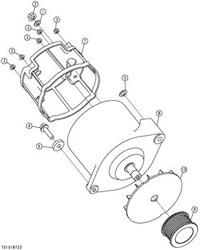 China AH165975 Alternator Deere parts 544E, 344E, 992D, 444E, RE151971, 1400, 1200, 644E, 6.8, 530B, 2254, 535, RE68144, 4.5, 1850 for sale