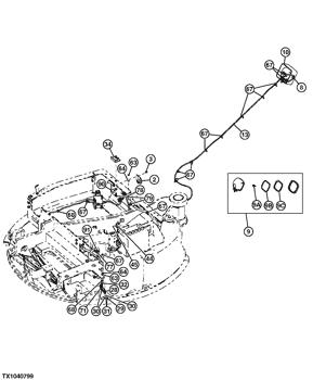 China 4632350 Wiring Harness Deere parts 50D, 50G for sale