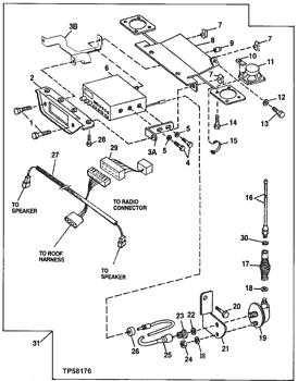 China AT150707 Wiring Harness Deere parts 300D, 410D, 410E, 710D, 310E, 450H for sale