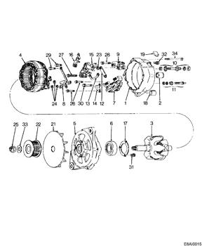 China 1310137H91 ALTERNATOR (SERVICE ONLY) - R1 Deere parts 735, 635 for sale
